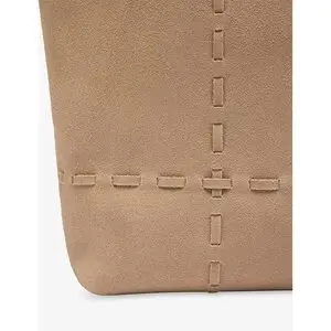 Whistles Whipstitch Suede Tote Bag - Neutral