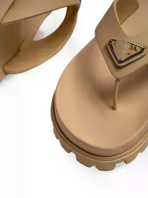 Prada Rubber Thong Sandals