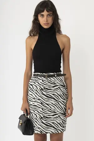 Arakii Knitted Halter Top - Black