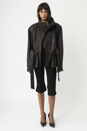 Arakii Belted Leather Jacket