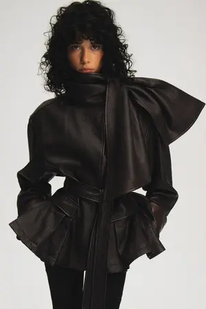 Arakii Belted Leather Jacket