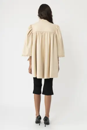 Arakii Pleated Frill Trench Coat