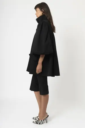 Arakii Pleated Frill Trench Coat