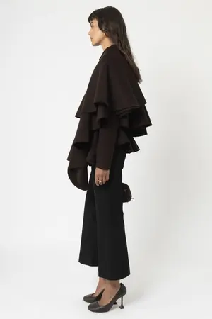 Arakii Ruffled Wool Scarf