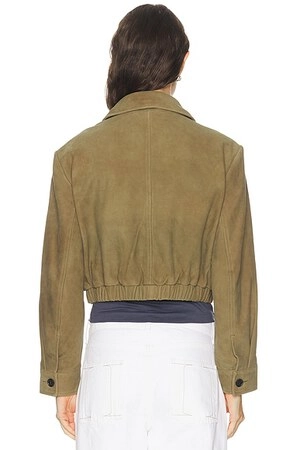 AGOLDE Nahla Cropped Suede Jacket