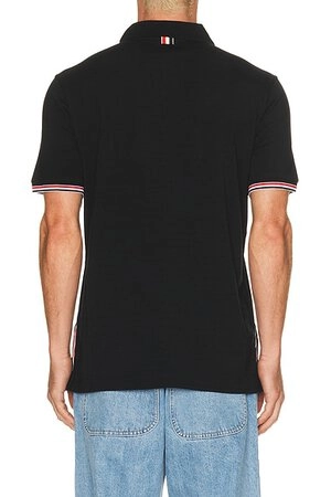 Thom Browne Short Sleeve Jersey Polo