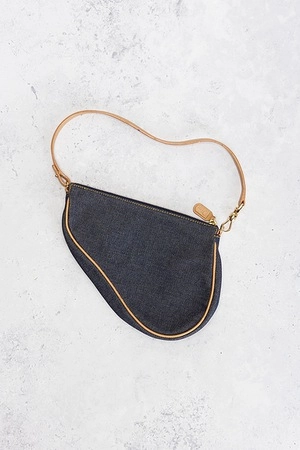 Dior Denim Pochette Saddle Bag