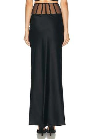 Kiki De Montparnasse Illusion Long Skirt - Black