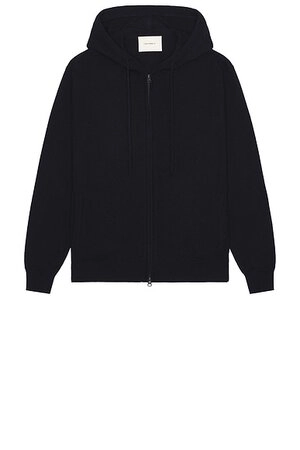 LISA YANG Emerson Hooded Zip Sweater - Navy