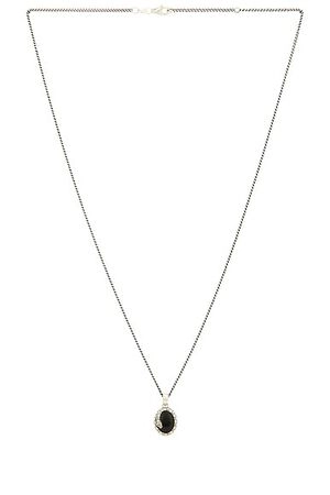 SERGE DENIMES Onyx Serpent Necklace - Silver