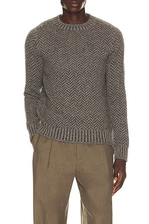 Gabriela Hearst Sermo Crewneck Sweater - Charcoal Multi