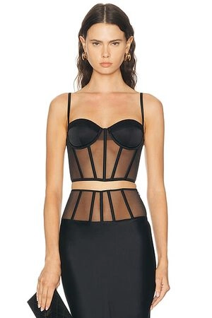 Kiki De Montparnasse Illusion Bustier Top - Black