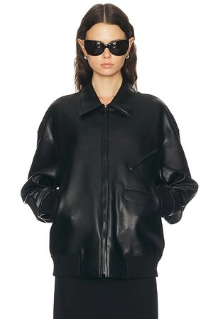 Norma Kamali Oversized Classic Zip Front Jacket