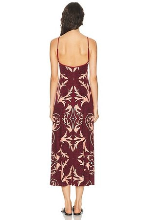 Johanna Ortiz Nuestra Tierra Ankle Dress - Wine