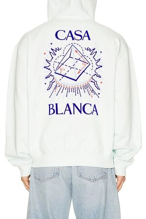 Casablanca Celestial Pyramid Flock Printed Classic Zip Up Hoodie