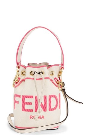 Fendi Mini Mon Tresor Bucket Bag - White