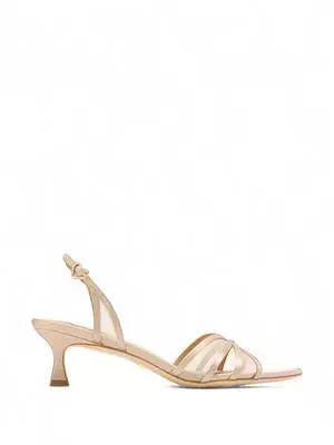 Badgley Mischka Yoana Satin-finish Mesh-panel Sandals