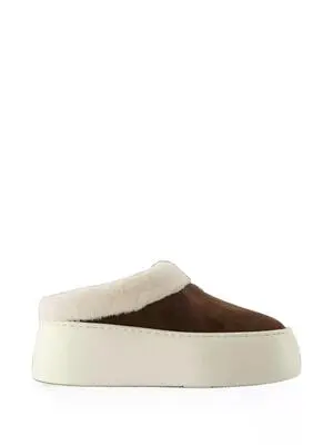 GIUSEPPE ZANOTTI Gz League Shearling-trim Platform Sneakers - Brown