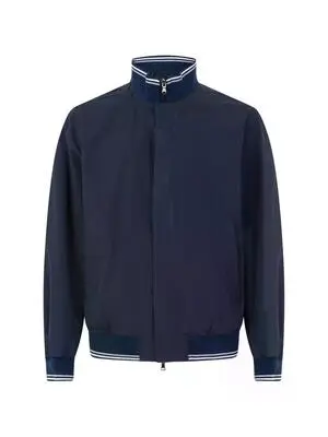 Paul & Shark Stripe-trim Zip-up Bomber Jacket - Blue