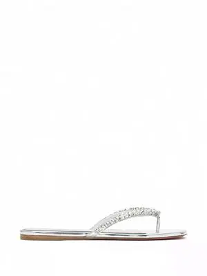 Amina Muaddi Gigi Crystal-embellished Sandals - Silver