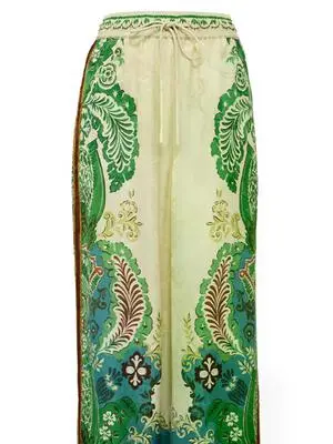 ALEMAIS Florence Botanical-print Trousers