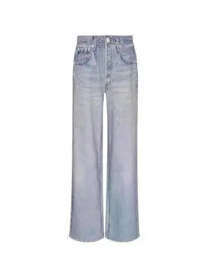 Rag & Bone Faded-effect Wide-leg Jeans - Blue