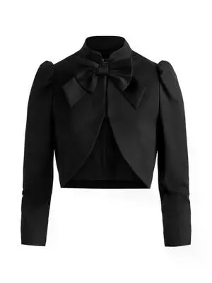 Alice + Olivia Ilaria Bow-detail Cropped Jacket