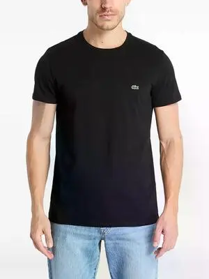 Lacoste Logo-patch Crew-neck T-shirt - Black