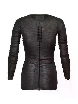 Rick Owens Sheer Ruched-sleeve Top