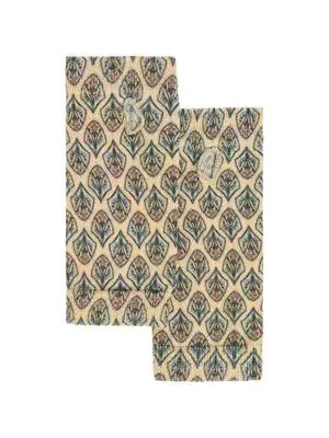 Momoni Morie Patterned Mittens - Neutrals