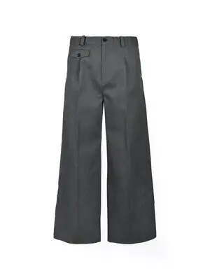 CEDARWOOD Cities' Club Wide-leg Wool Trousers