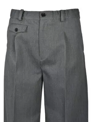 CEDARWOOD Cities' Club Wide-leg Wool Trousers