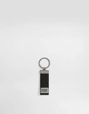 Dolce & Gabbana Calfskin Key Chain With Logo Tag Wallets And Small Leather Goods Leather - Black