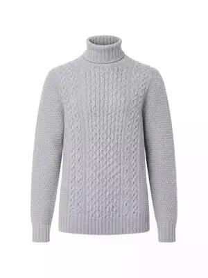 DRUMOHR Cable-knit Roll-neck Sweater - Grey