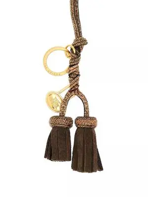 THE BRIDGE Duccio Braided Tassel Leather Keyring