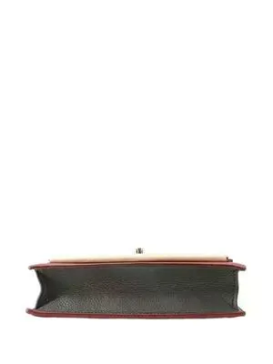 LOUIS VUITTON 2000-2026 Bicolor Leather Mylockme Chain Pochette Crossbody Bag
