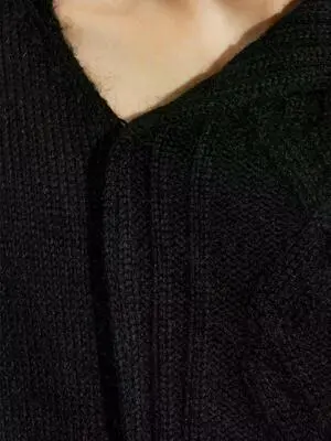 Yohji Yamamoto Cable-knit Asymmetric Sweater