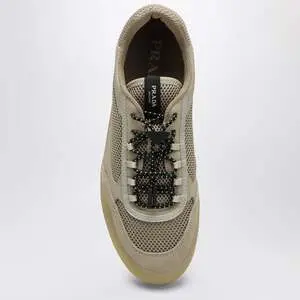 Prada Desert-coloured Speedrock Trainers In Mesh Fabric - Beige
