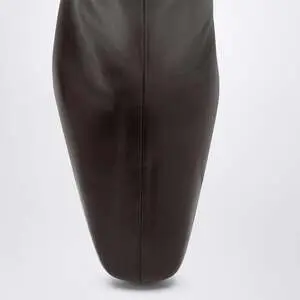 Prada Dark Calfskin Ankle Boots - Brown