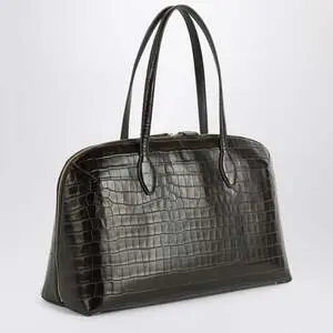 TOTEME Garderob Dark Chocolate Leather Tote Bag