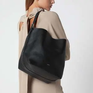 TOTEME Medium Tote Bag In Grained Leather - Black