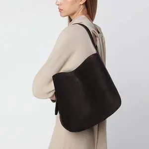 TOTEME Espresso Medium Suede Tote Bag