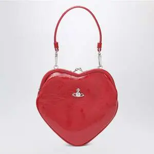 VIVIENNE WESTWOOD Belle Heart Leather Shoulder Bag - Red