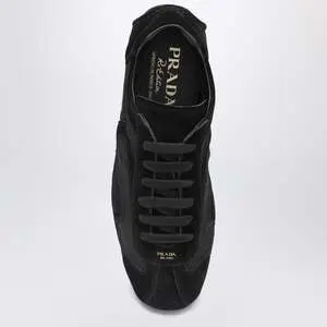 Prada Montecarlo Sneakers In Leather And Technical Fabric