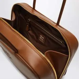 Miu Miu Beau Large Bag In Cognac Leather