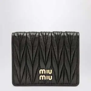 Miu Miu Small Caffè Wallet In Quilted Nappa Leather - Brown