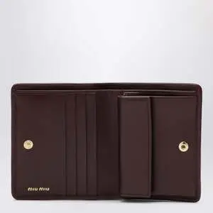 Miu Miu Wallet In Matelassé Nappa Leather - Burgundy
