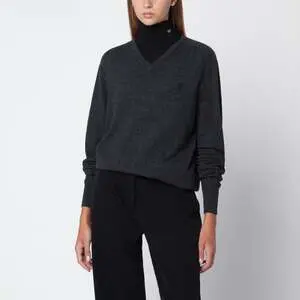 Gucci Dark Cashmere V-neck Sweater