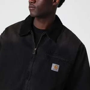 Carhartt Work In Progress Og Detroit Cotton Denim Jacket - Black