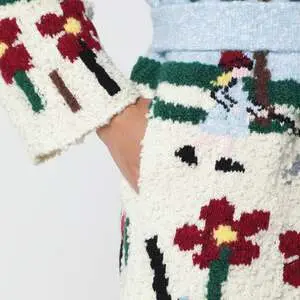 Alanui Casa Light Blue Wool-blend Cardigan